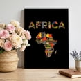 Colored Maps Canvas Wall Art for Living Room, Africa Plates Red Green ...