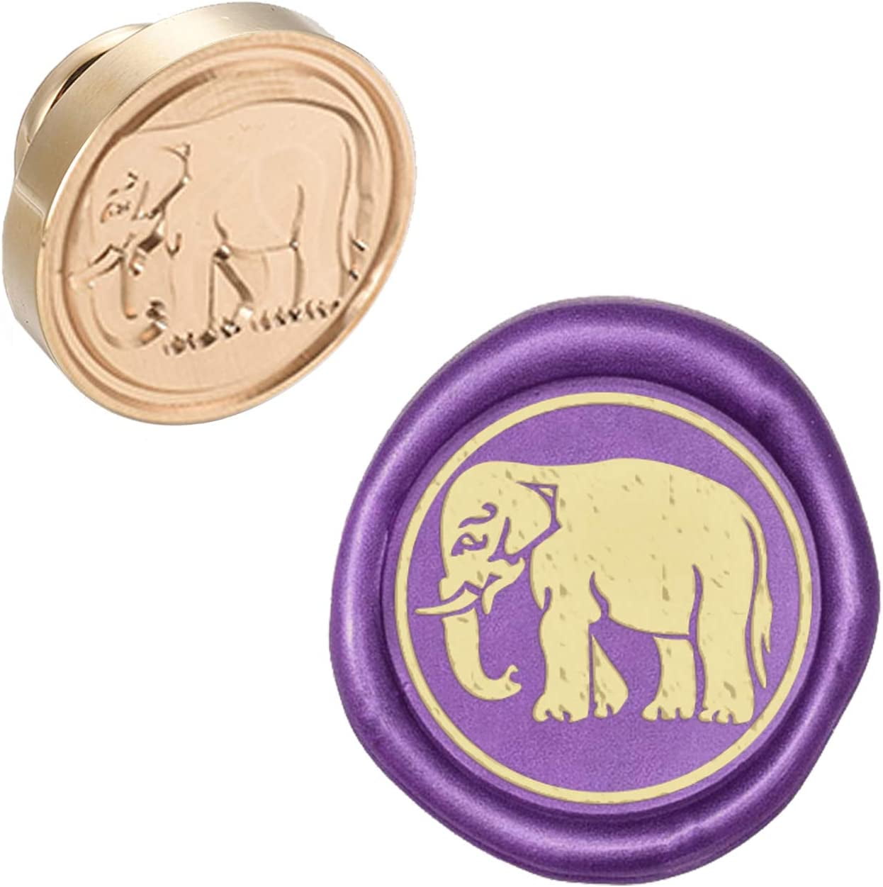 Wax Seal Stamp Head Replacement Elephant Removable Sealing Brass Stamp ...
