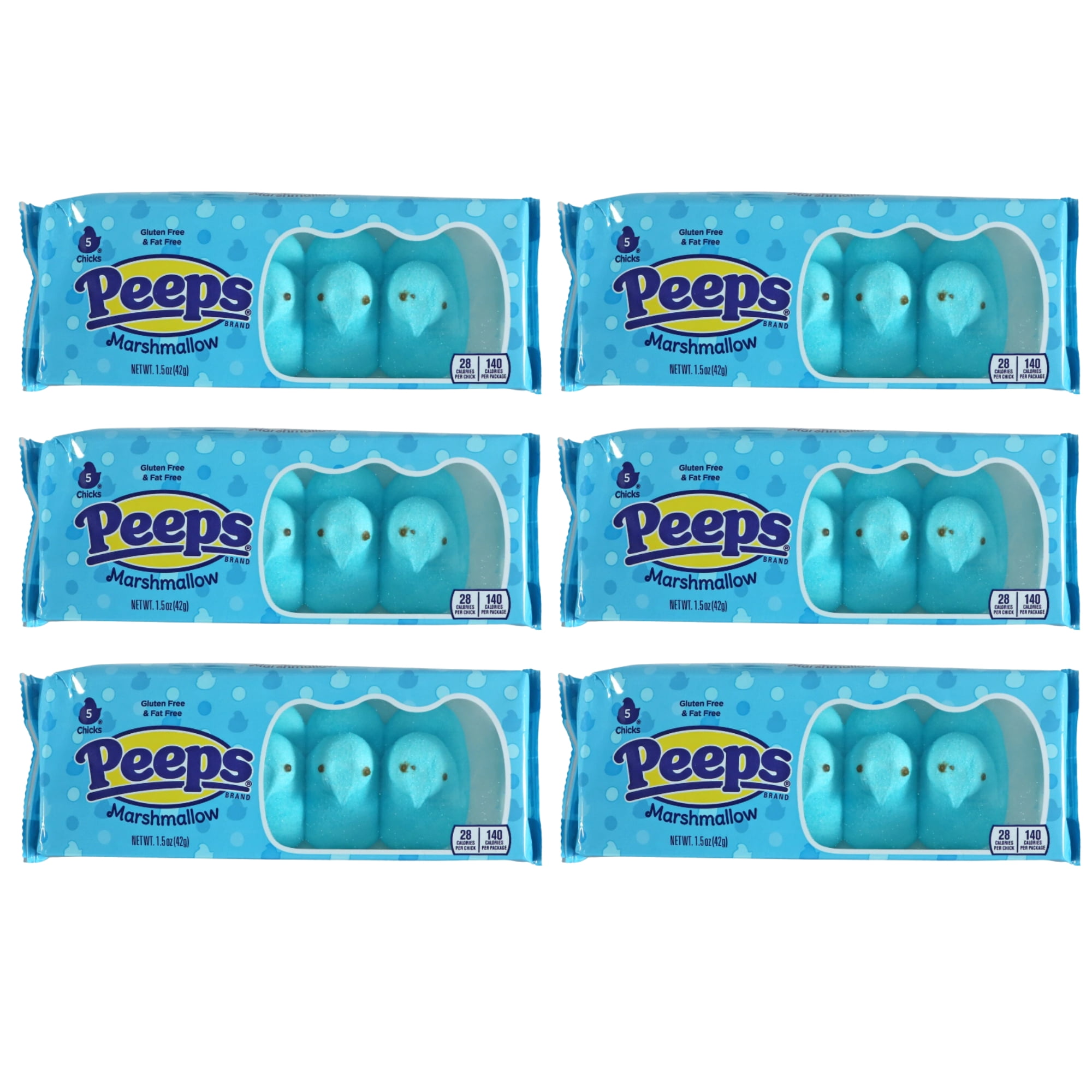 Peeps Blue Marshmallow Chicks, Soft & Chewy Classic Easter Candy for ...