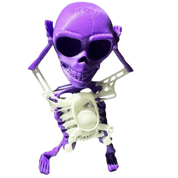 SUNSIOM 3D Printed Skeletons Novelty Wind Up Dancing Skeleton Figurines ...