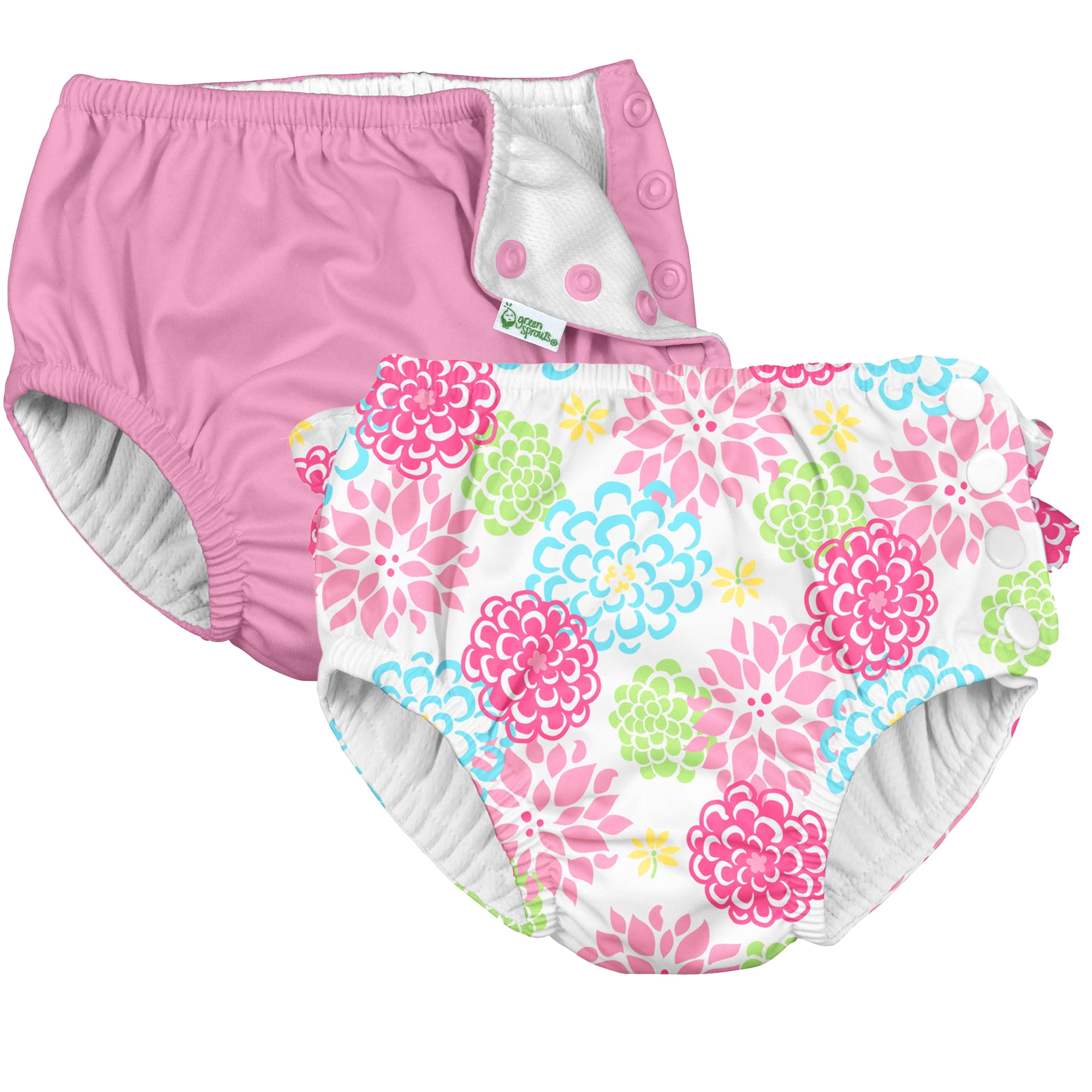 i Play (2 Pack) Girls Reusable Absorbent Baby Swim Diapers - Swimming ...