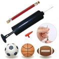 Ball Pump with 6 Metal Needles, Flexible Hose & Nozzle, Portable Air ...