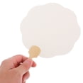 DIY Handheld Paper Fan for Crafts with Wood Detail White Color Perfect ...