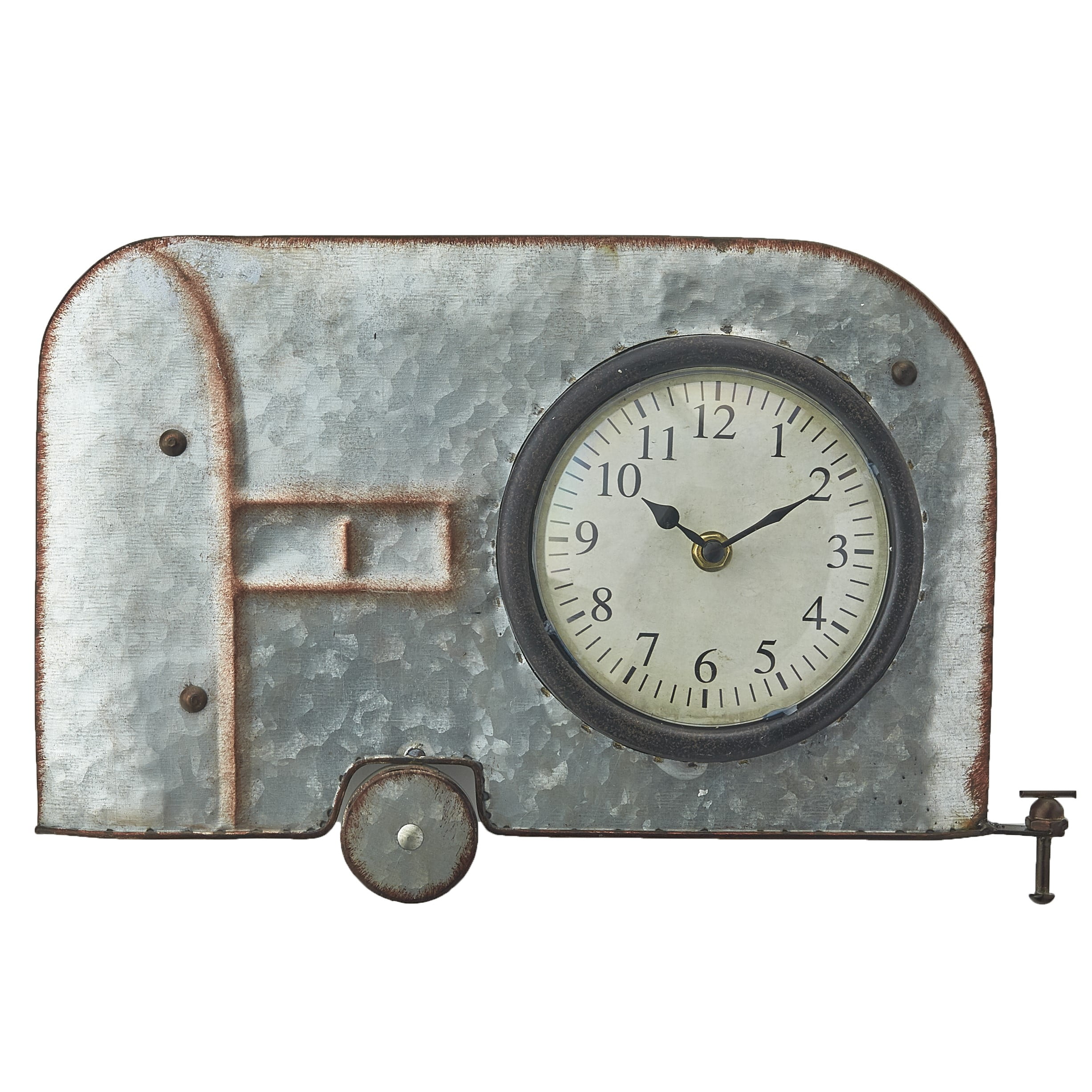 Galvanized Metal Retro Metal Wall Clock - Camper - Walmart.com