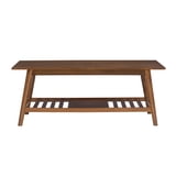Linon Charlotte Coffee Table, Brown, 18.5 inches Tall - Walmart.com