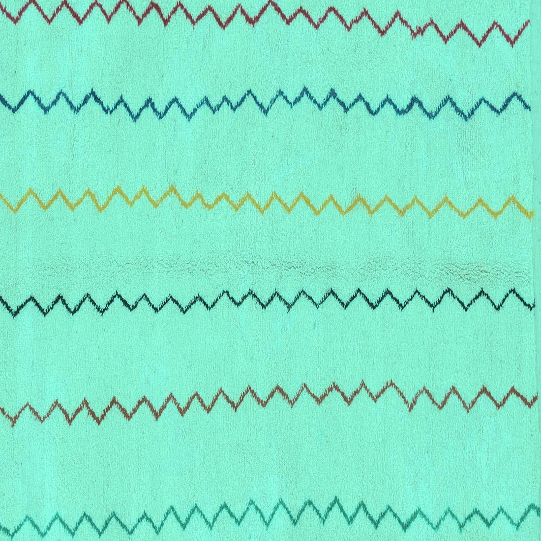 Ahgly Company Indoor Square Solid Turquoise Blue Modern Area Rugs, 6 ...