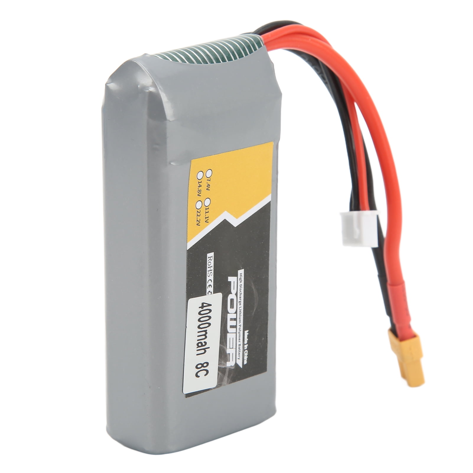 RC Boat Lipo Battery, 7.4V Lipo Battery Eco Friendly 4000mAh For ...