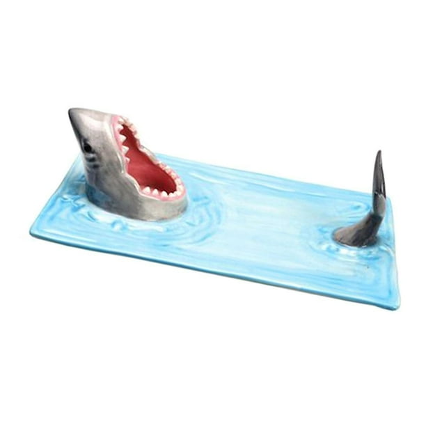 Ceramic Sushi Plate, Sharks Shape Rectangle Cheese Board Dining Table ...