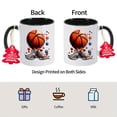 Basketball-Themed Ceramic Mug with Colorful Basketball Hoop Graphics ...
