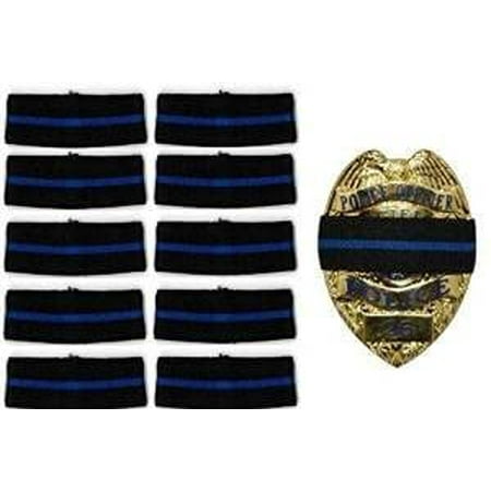 Thin Blue Line Stripe Black Officer Shield Funeral Honor Guard Mourning ...