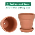 vensovo 6 Inch Clay Pot with Saucer for Plants, Terracotta Flower Pot ...