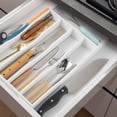 Expandable Bamboo Kitchen Drawer Organizer for Cutlery and Utensils ...
