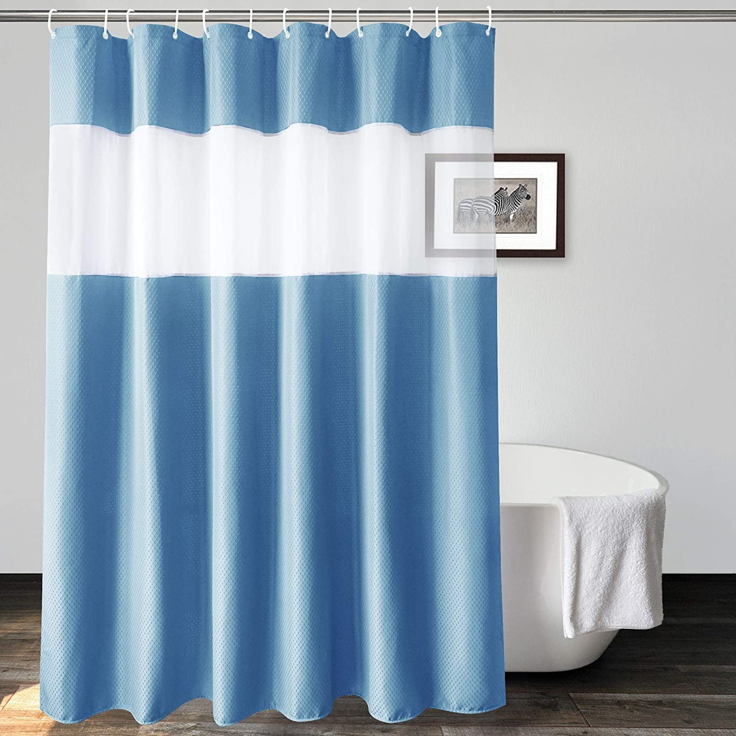 Click here for Air-Waffle Weave 78 Inch Long Shower Curtain With... prices