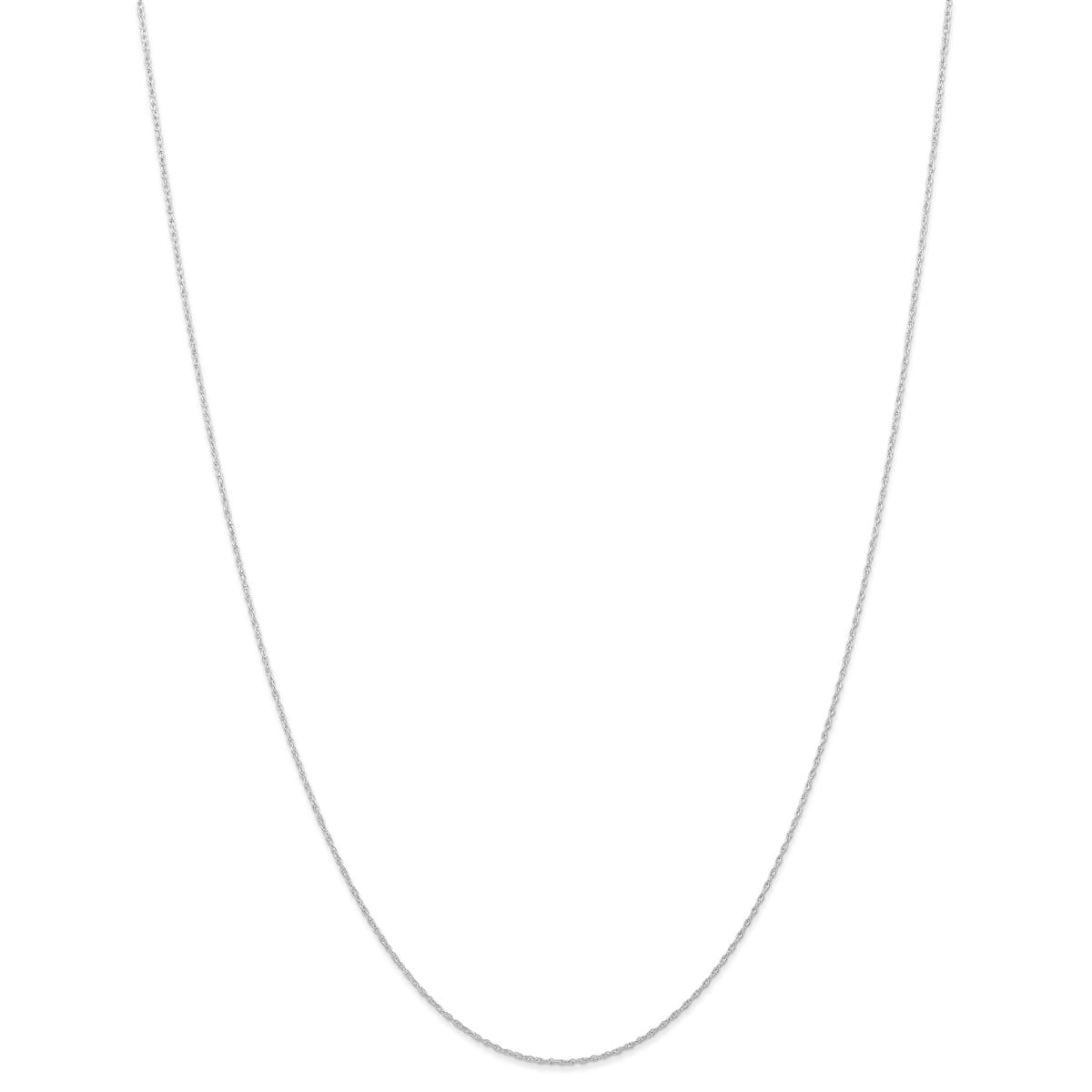 JewelryWeb - 14k White Gold .6 mm Carded Cable Rope Chain - Walmart.com ...