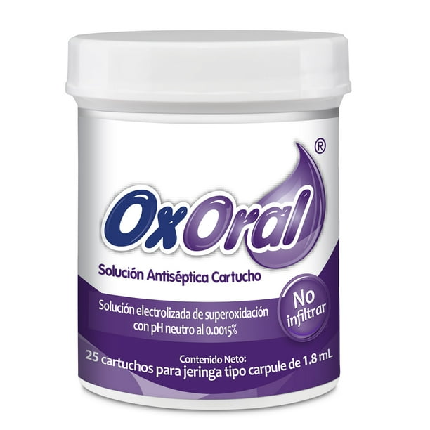 OxOral Antiséptico Solución Cartuchos 1.8 ml con 25 cartuchos | Bodega ...