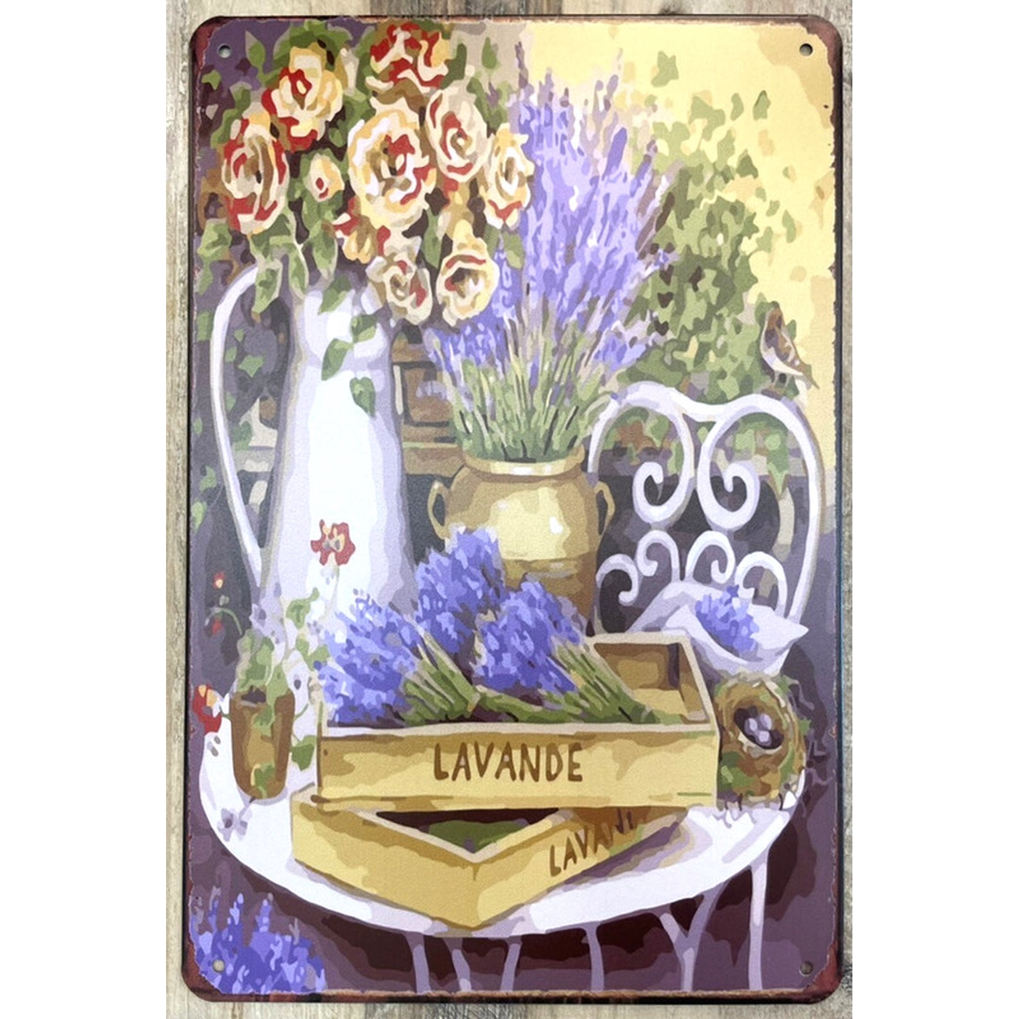 Click here for Unbranded Floral Garden Metal Wall Sign Size: 16 X... prices