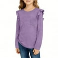 Avrnliq Purple Girls Ruffled Long Sleeve Shirt Would you need me to ...