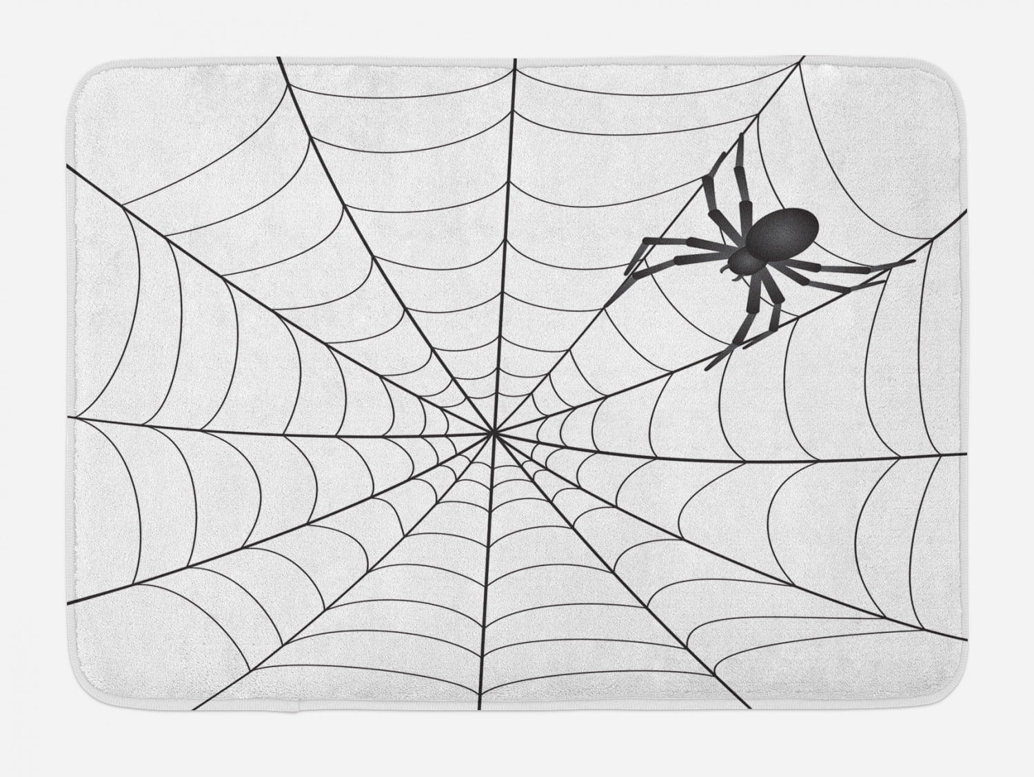 Spider Web Bath Mat, Gothic Fairytale Elements Creepy Scary Dangerous ...