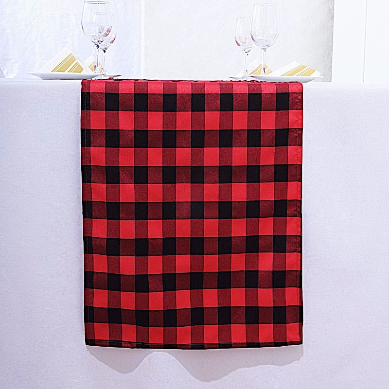 BalsaCircle 14" x 108" Gingham Checkered Table Runner Party Linens ...