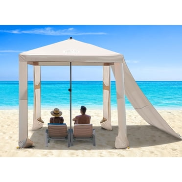Tommy Bahama Portable Beach Sun Shelter - Cabana with Sand Pockets, UPF ...