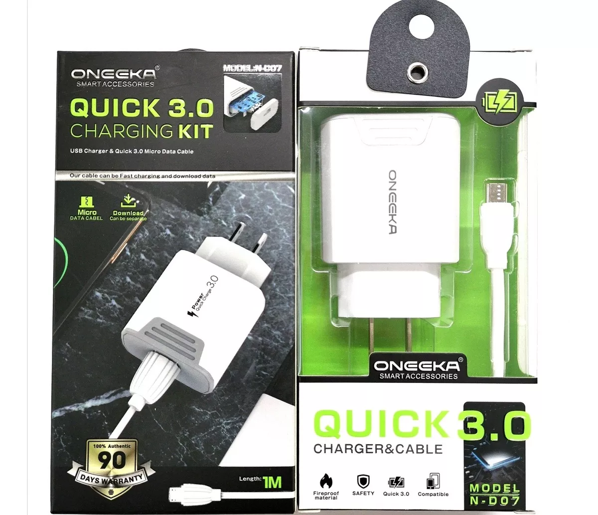 Mayoreo 8 Piezas, Cargador Oneeka Nd07 V8, 3.0a , Con Cable. | Walmart ...