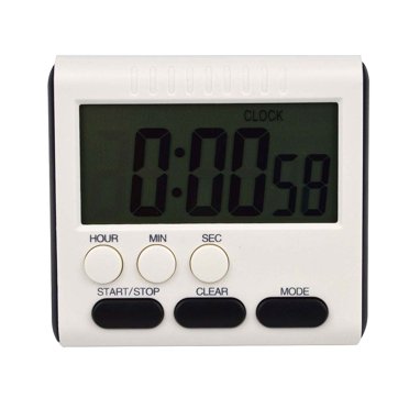 West Bend Single Channel Timer with Clock, White - Walmart.com