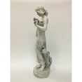 Hi-Line Gifts 23.25" Girl with Flowers Outdoor Garden Statue - Walmart.com