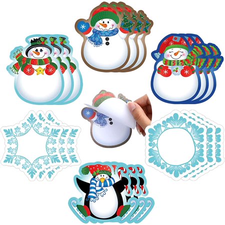 18 Pieces Christmas Snowman Notepads, Winter Snowflake Snowman Note Set ...