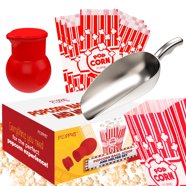 100 Pack White Popcorn Boxes, 46 oz for Party, Movie Night (7.8 x 4.25 ...