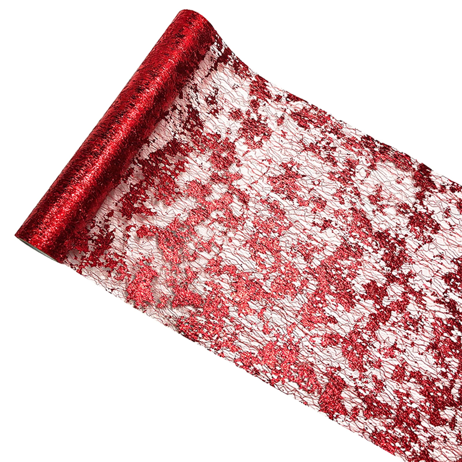 Yasu Polyester Mesh Table Runner Sequin Table Runner Glitter Metallic ...