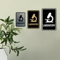 Signs ByLITA Portrait Round Laboratory Sign (Black) - Medium - Walmart.com