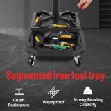 Garvee Garage Stool with Wheels,330lbs Capacity,Adjustable Height Shop ...