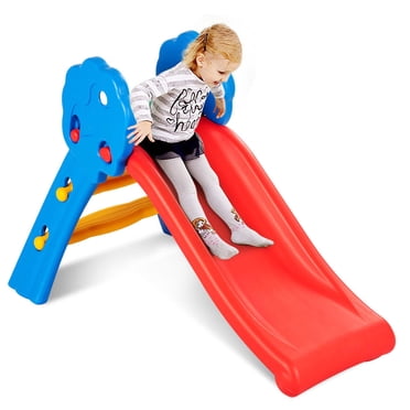 Gymax 2 Step Children Folding Slide Plastic Fun Toy Up-down For Kids ...
