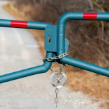 DBYLXMN Heavy Duty Disc Padlock Shack Gate Lock Round Steel Lock Keyed ...