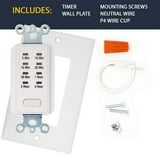 (2) Light Timer Wall Switch 5-10-15-20-30 Minute and 1-2-4 Hour ...
