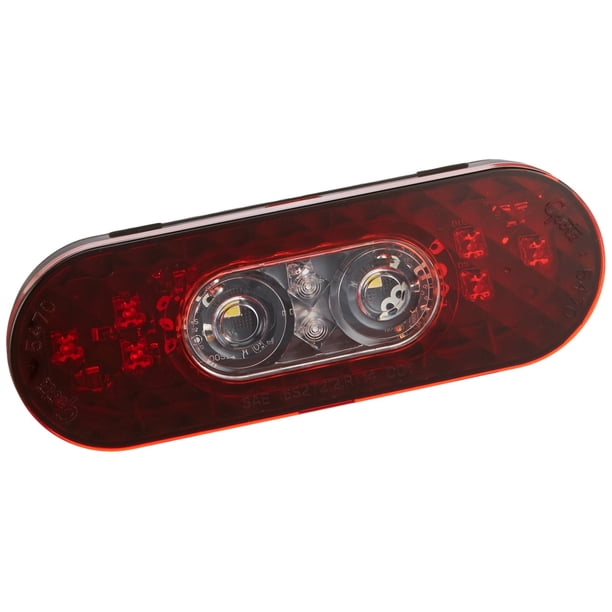 Grote 54682 6" Oval LED Stop Tail Turn Light with Integrated Back-up ...