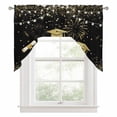 Black Gold Graduation Cap Swag Curtain Valance for Windows, Graduates ...
