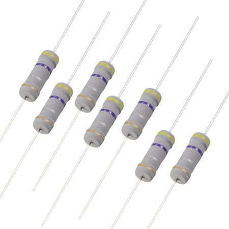 50Pcs 0.47 Ohm Resistor, 2W 5% Tolerance Carbon Film Resistors, 4 Bands ...