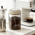 Glass Coffee Container,Coffee Bean Storage,Push-Top Coffee Legume ...