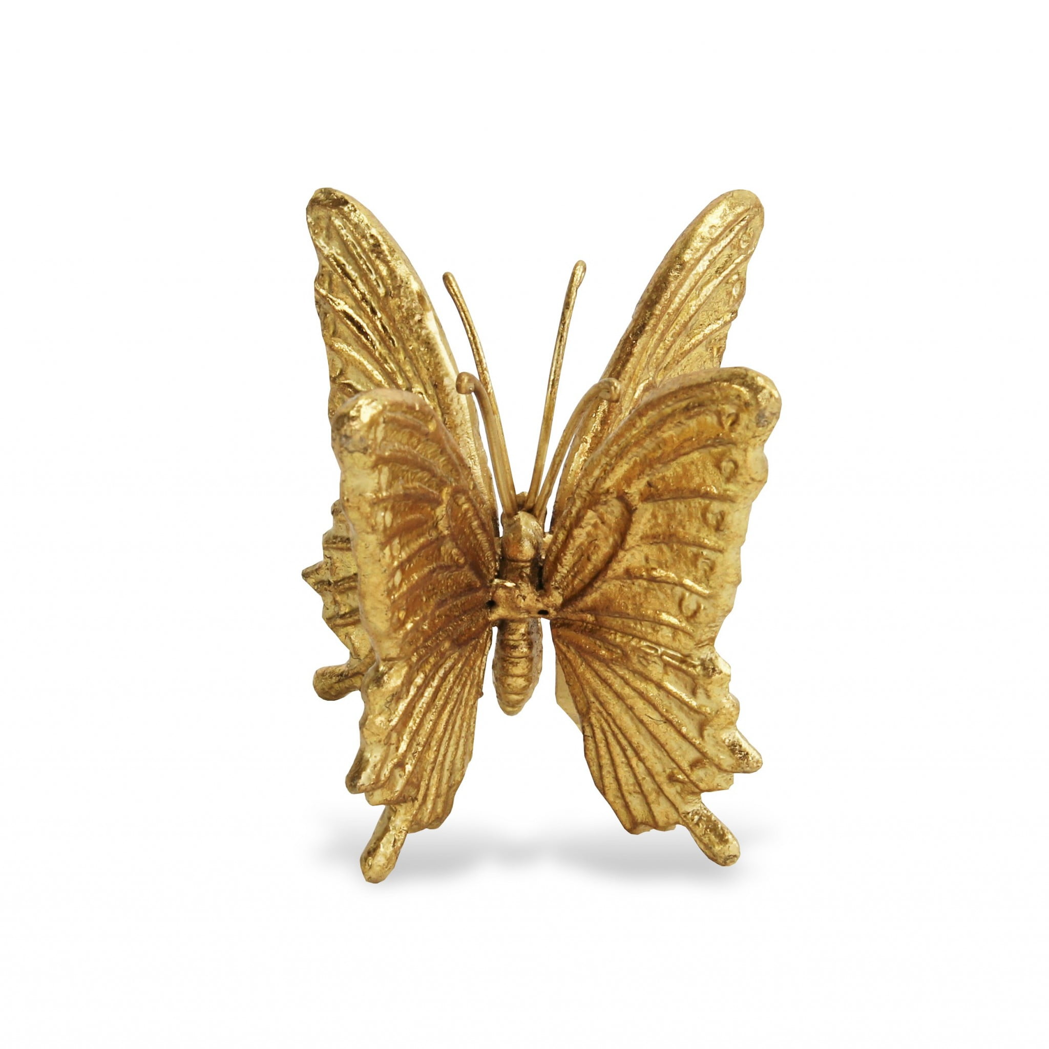 Gold Cast Iron Double Butterfly Sculpture - Walmart.com