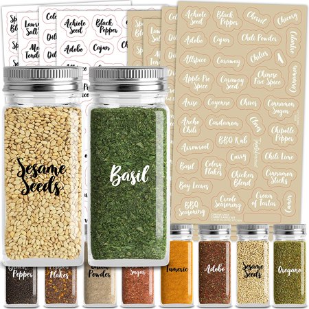 300 Cursive Spice Labels Preprinted \u2 3 300 Black & White Labels ...
