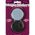 Magic Sliders Gray 2-3/8 in. Sliding Discs, Furniture Glide Pads, 4 ...