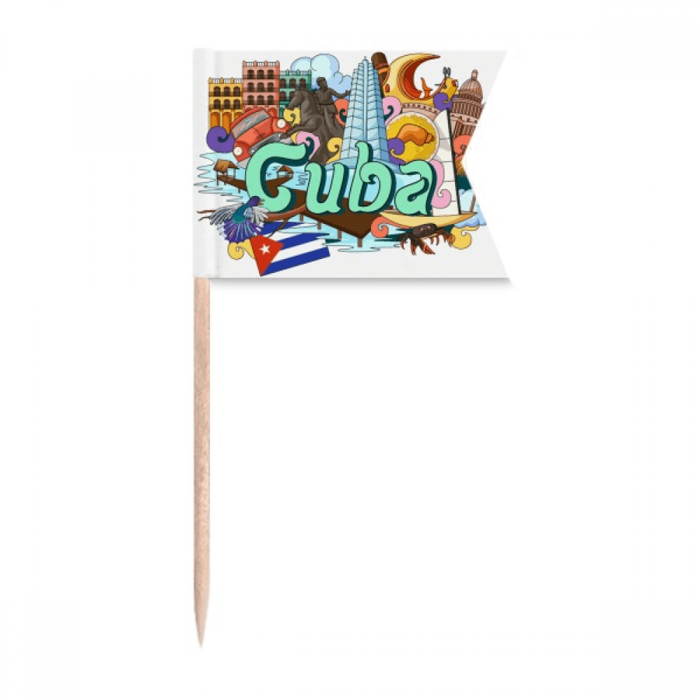 Guantanamo Trinidad Cuba Graffiti Toothpick Flags Labeling Marking for ...