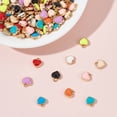 120Pcs 10 Colors Alloy Enamel Charms Heart Light Gold Mixed Color 8x7 ...