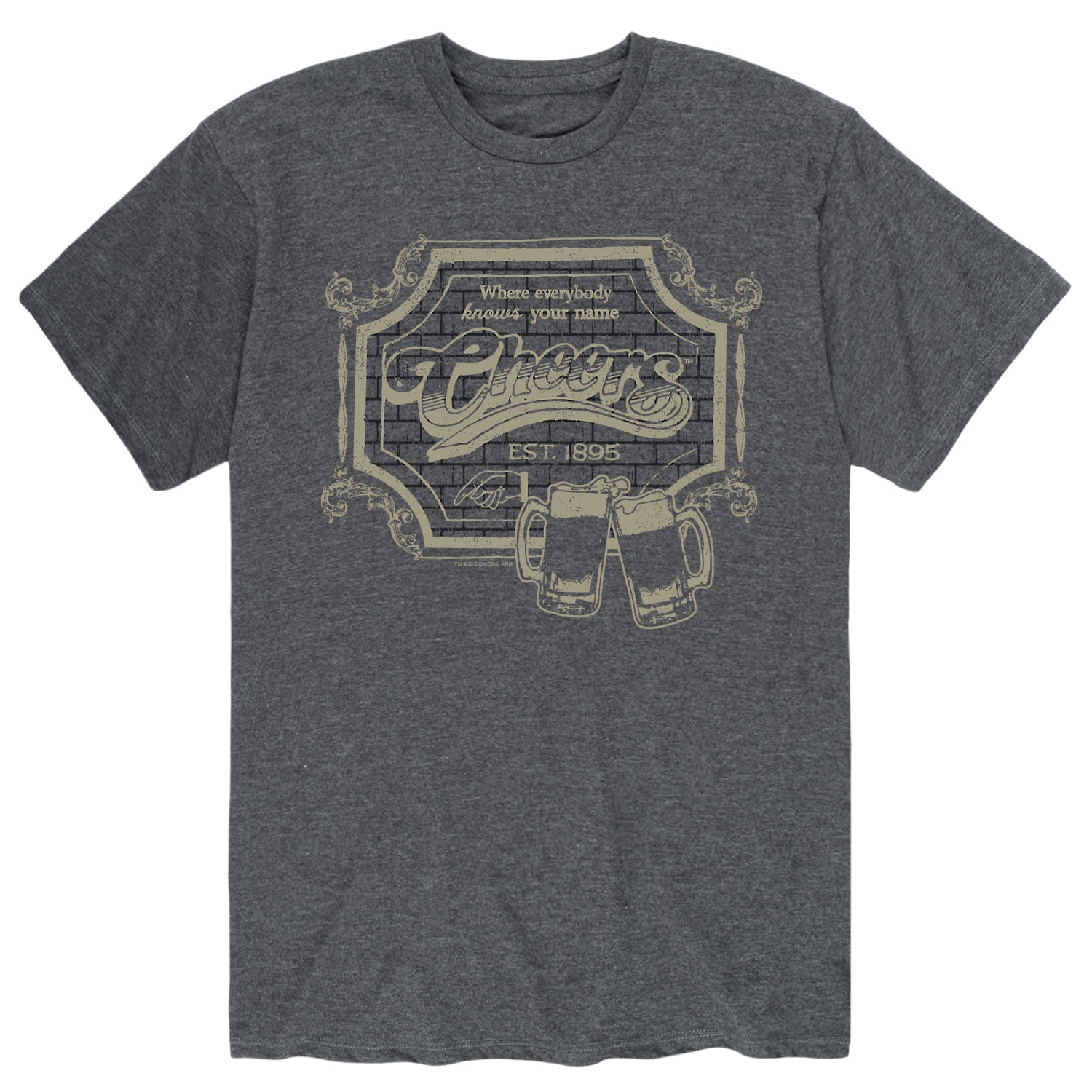 Cheers - Cheers Sign - Men's Short Sleeve Graphic T-Shirt - Walmart.com