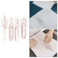 4Pcs Fashion Drawing Ruler Set Figure Drawing Template for Fashion ...