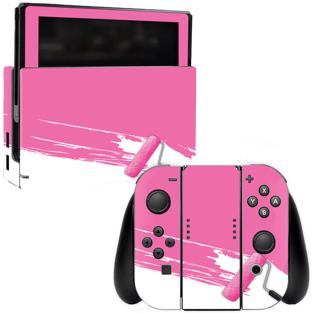 Skin Decal Wrap Compatible With Nintendo Switch Sticker Design Pink ...