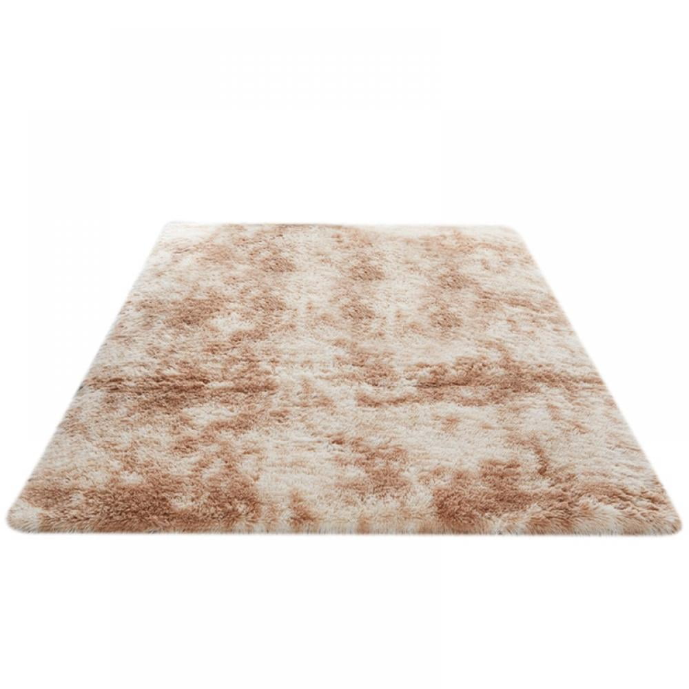 Tie Dye Ombre Bedroom Fluffy Rug 3.9X5.2Ft Living Room Plush Rug, Kids ...