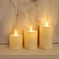 Flickering Flameless Candles, Swinging flame LED Candles, No melt ...