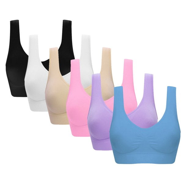 Valcatch Womens Sports Bra Seamless Moisture Wicking Sleeping Bras ...